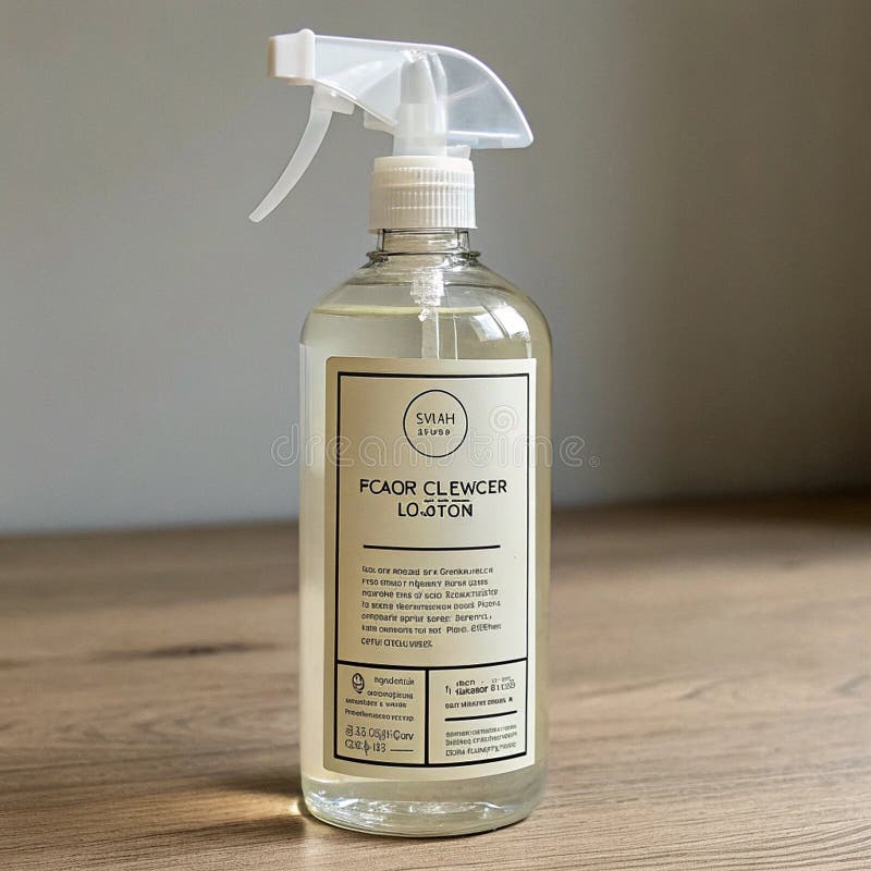 Simple Floor Cleaner Bottle Plain Label Stock Illustration ...