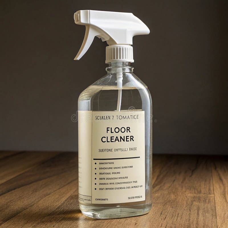 Simple Floor Cleaner Bottle Plain Label Stock Illustration ...