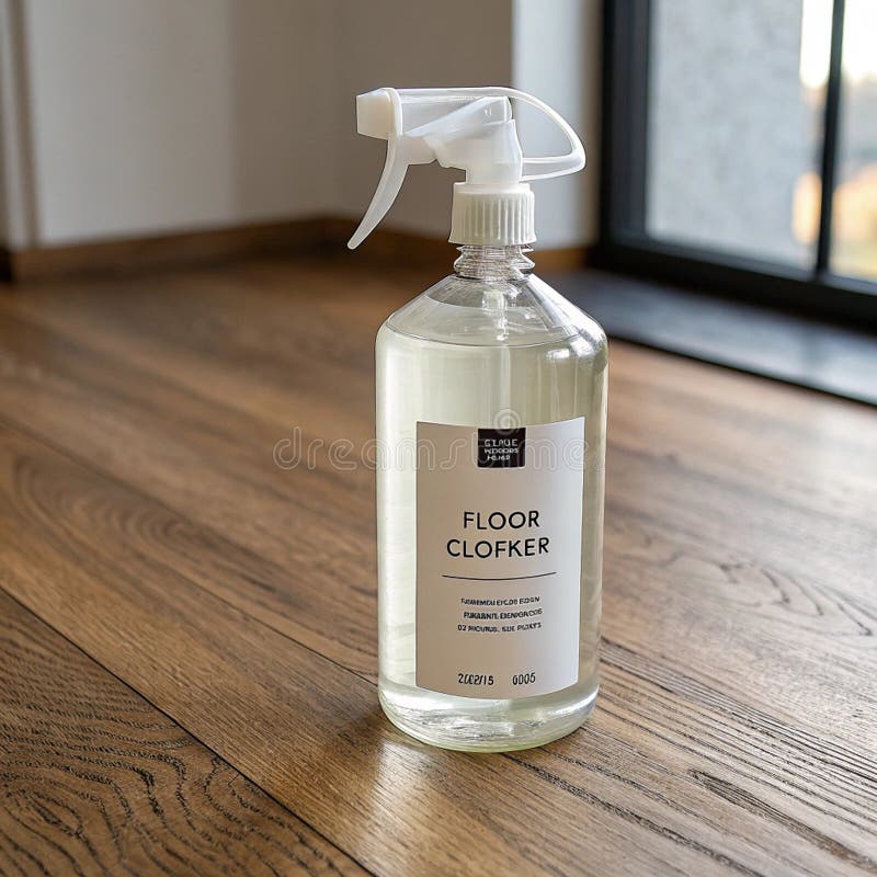 Simple Floor Cleaner Bottle Plain Label Stock Illustration ...