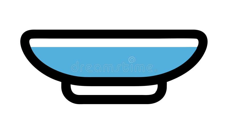 Simple Bowl Basin Container Outline Icon, Kitchenware, Dish, Vector Design Generative AI Stock ...