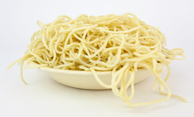 Simple Bowl of Spaghetti without Sauce Stock Image - Image of italian ...