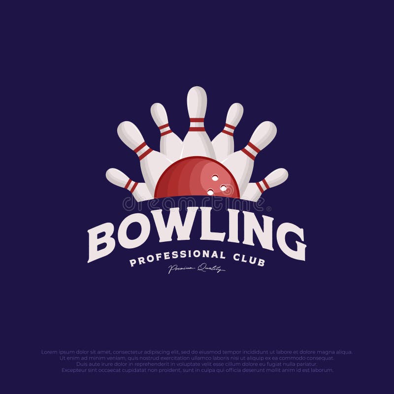 Simple Bowling Logo Icon Vector Illustration. Bowling Ball and Pin Flat ...