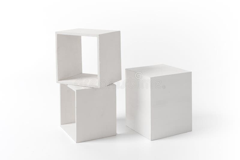 Simple Box Display Mockup Customizing Stock Image - Image of blank ...