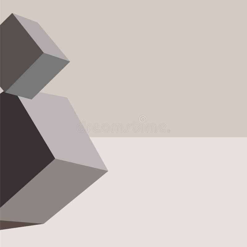 Simple Box Place in the Room Abstract Background Mockup Design ...