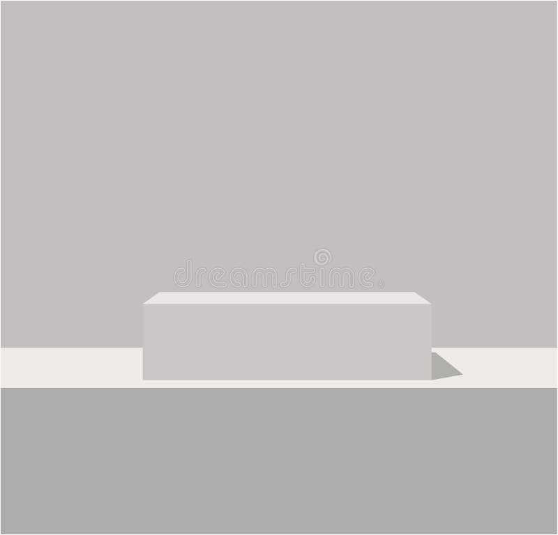 Simple Box Place in the Room Abstract Background Mockup Design ...