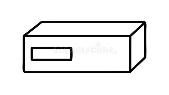 Simple Box with Slot Icon for Storage or Input, Vector Design ...