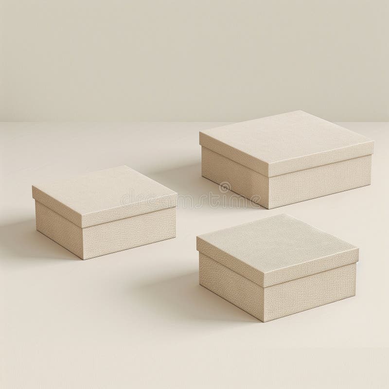 Simple Boxes on a Neutral Background. Shopping, Sales Stock Image ...