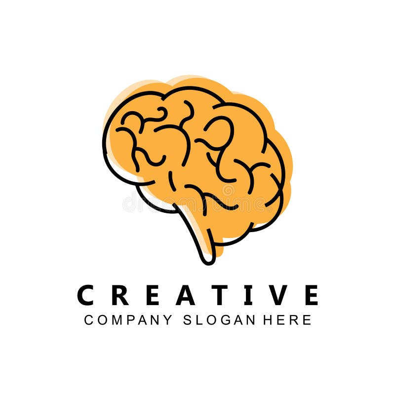 Simple Brain Icon Design Vector Stock Vector - Illustration of ...
