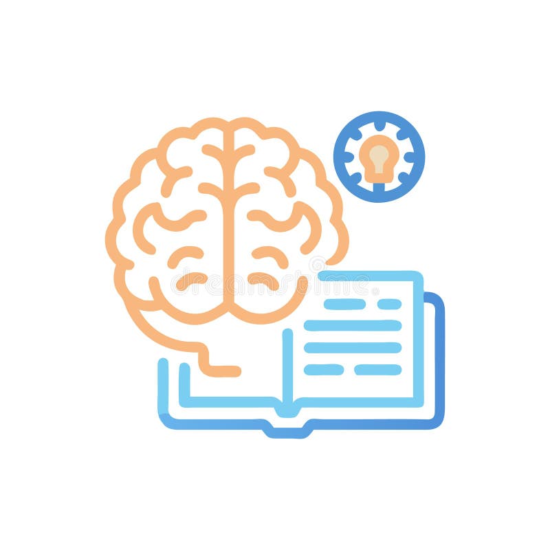 Simple Brain Training Icon for Educational Use Stock Illustration ...