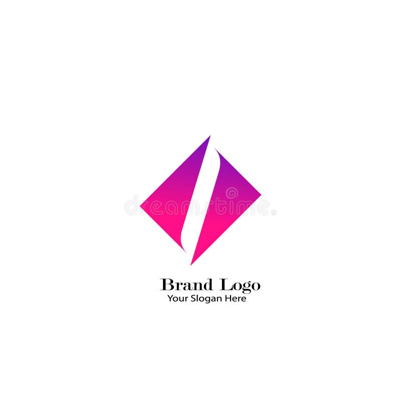 Simple Brand Logo stock vector. Illustration of purple - 264001081