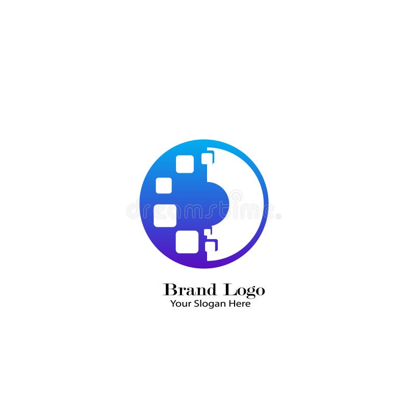 Simple Brand Logo stock vector. Illustration of screenshot - 264048336