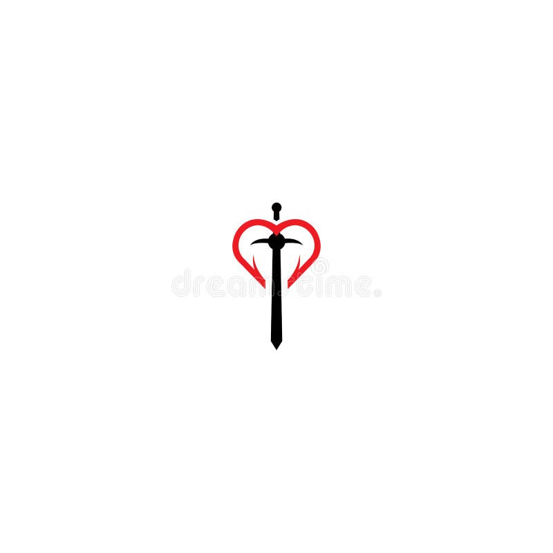 Simple Brave Sword Vector Logo Stock Vector - Illustration of fantasy ...