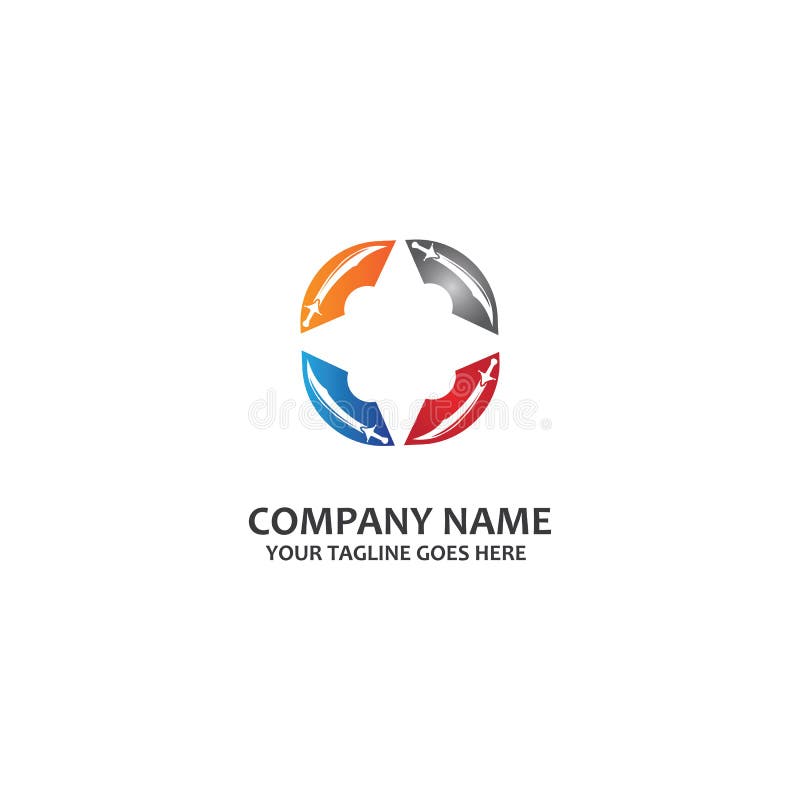 Simple Brave Sword Vector Logo Stock Illustration - Illustration of ...