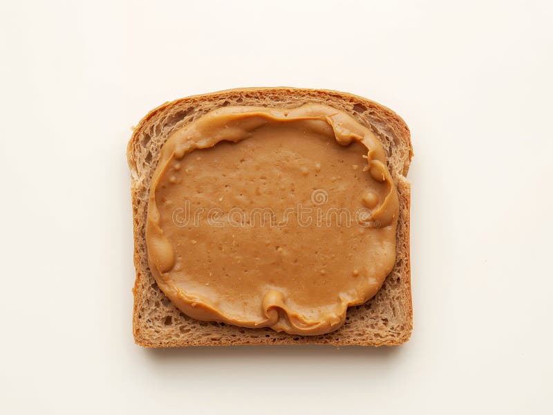 Simple Bread Slice with Smooth Spread, Culinary Texture, Light on a ...