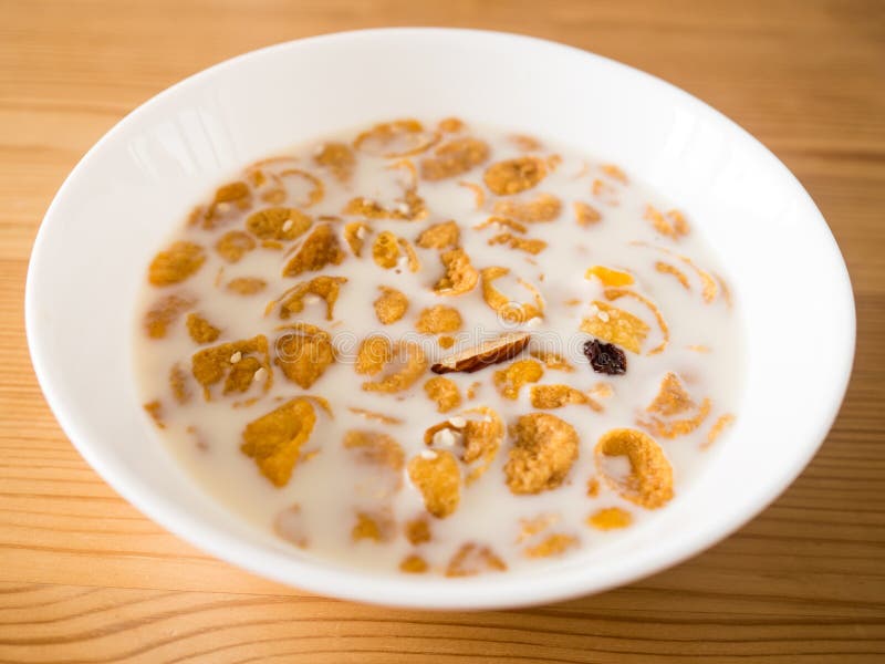 Simple Breakfast Cereal in the Morning. Stock Photo - Image of cereal ...