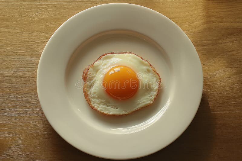 Simple Breakfast of a Single Fried Egg Sunny Side Up, Resting on a ...