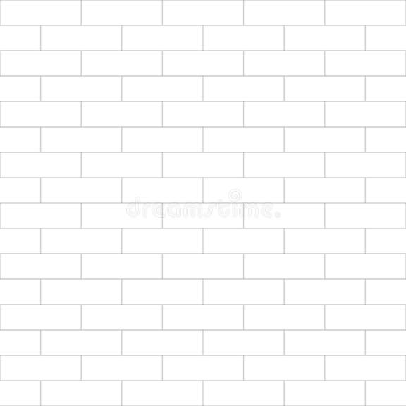 Simple Brick Wall Contour Pattern - Minimalistic Vector Background ...