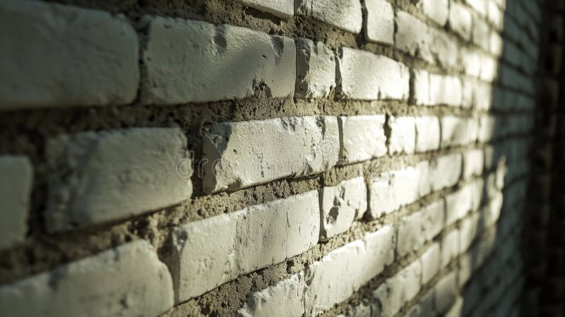 A Simple Brick Wall Illuminated by a Single Light Source Stock Photo ...