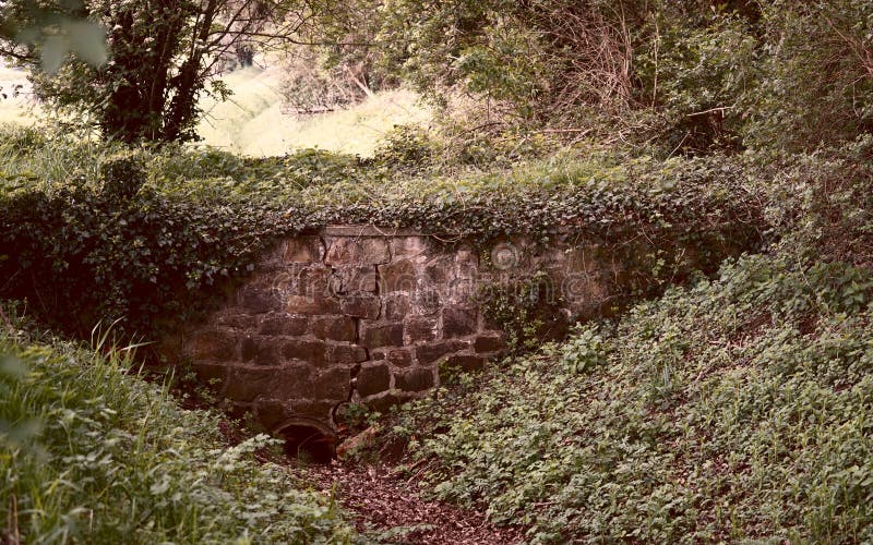 An Old Simple Rustic Bridge Stock Image - Image of material, natural ...