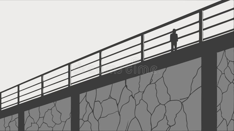 Simple Bridge Illustration, Representing Connection and Infrastructure ...