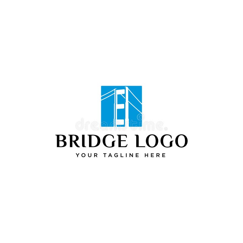 Bridge Logo Graphic Design On White Background Stock Vector ...