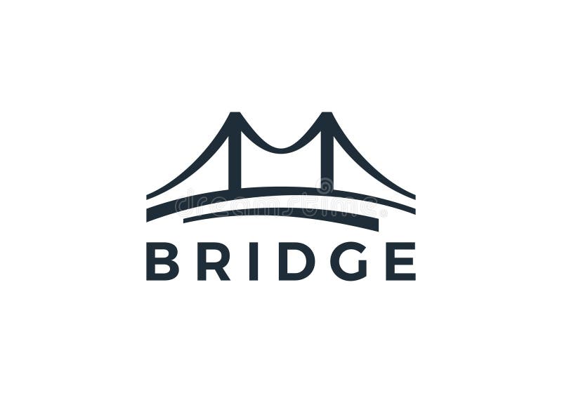 Simple Bridge Logo Design Vector Inspiration Stock Vector ...