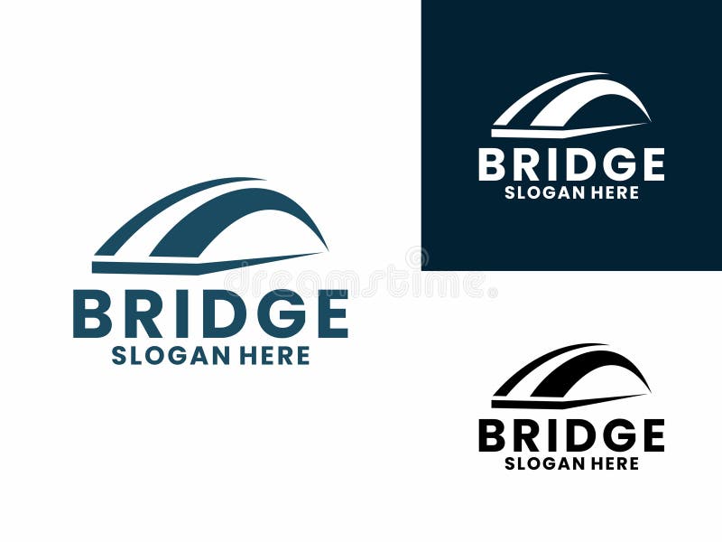 Simple Bridge Logo Design Vector Template. Bridge Line Logo Design Icon ...