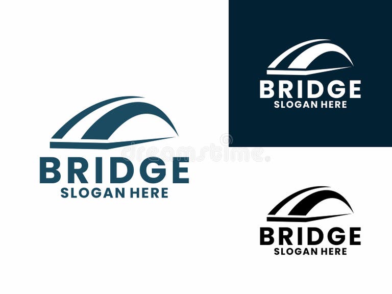 Simple Bridge Logo Design Vector Template. Bridge Line Logo Design Icon ...