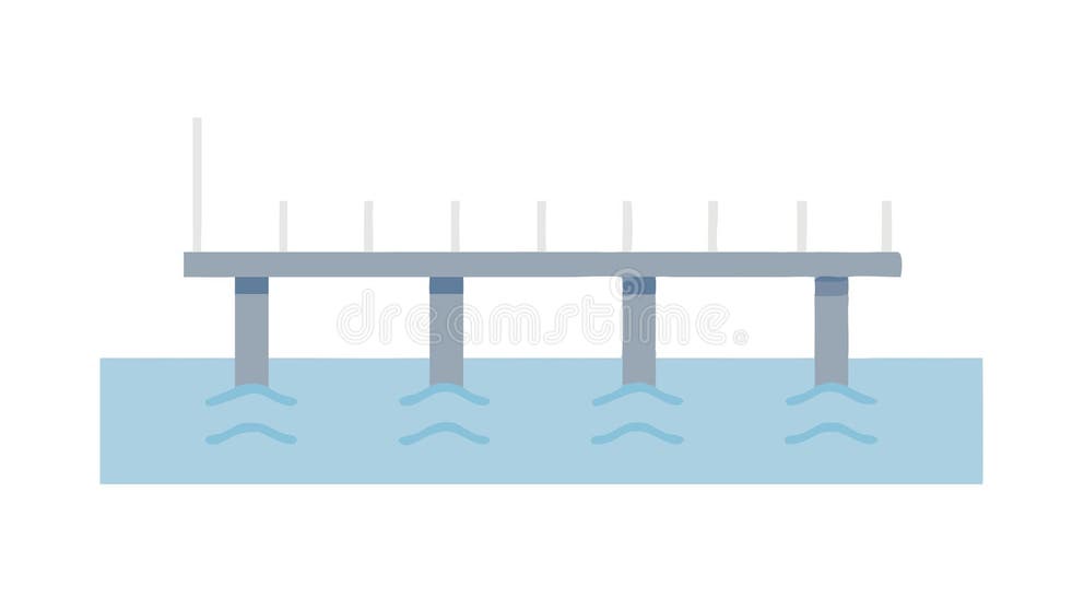 Simple Bridge Over Water, Connection, Structure, Vector Design ...
