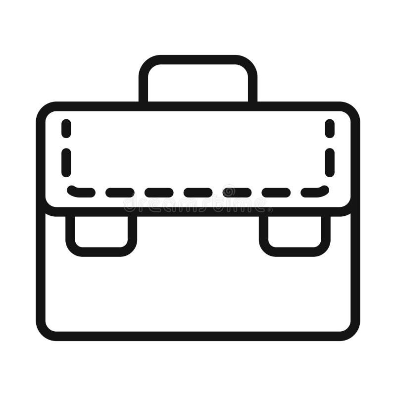 Simple Briefcase Icon for Business Symbol. Vector Stock Illustration ...