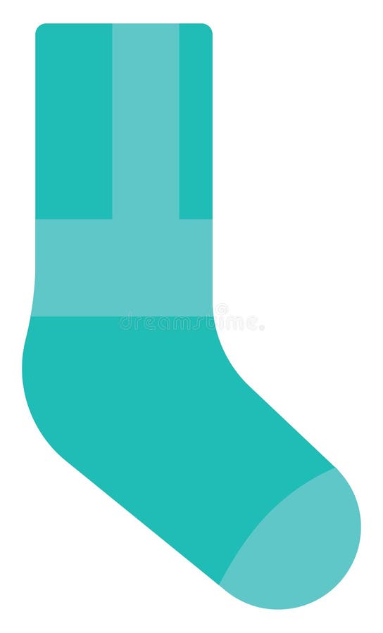 Simple Bright Blue Sock, Icon Stock Vector - Illustration of simple ...