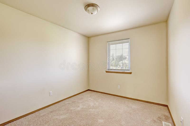 Simple Bright Ivory Empty Room Stock Image - Image of residential ...