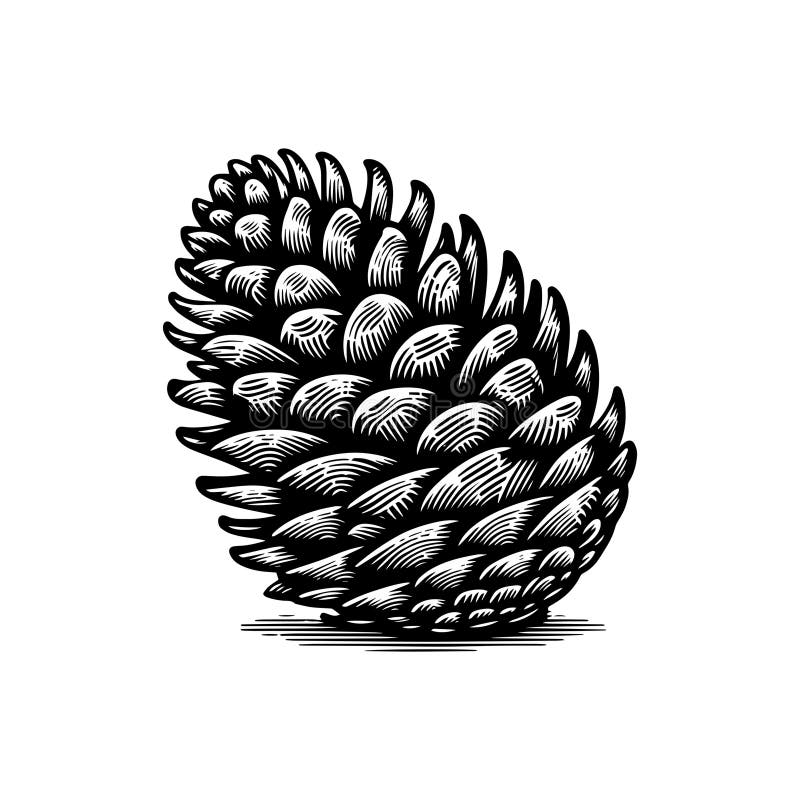 Bristlecone Pine Seed Vector for Vintage Logo and Retro Illustration ...