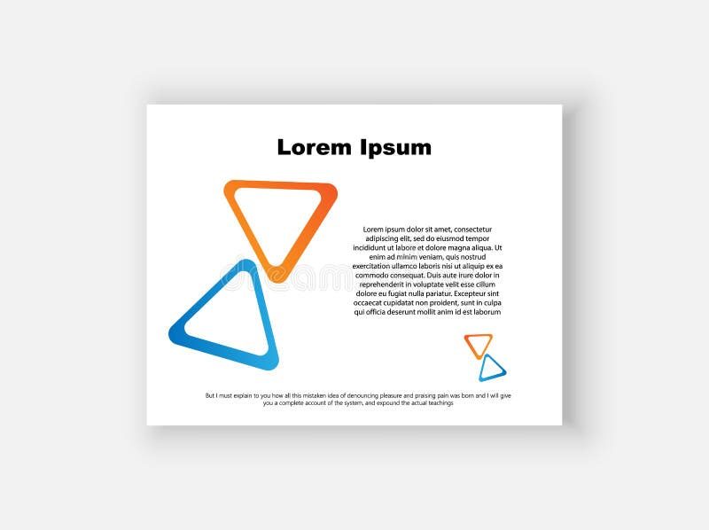Simple Brochure with Linear Triangles Stock Vector - Illustration of ...