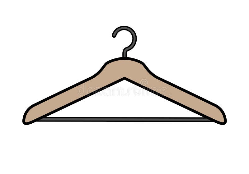 Clothes hanger clip art stock vector. Illustration of tool - 367724882