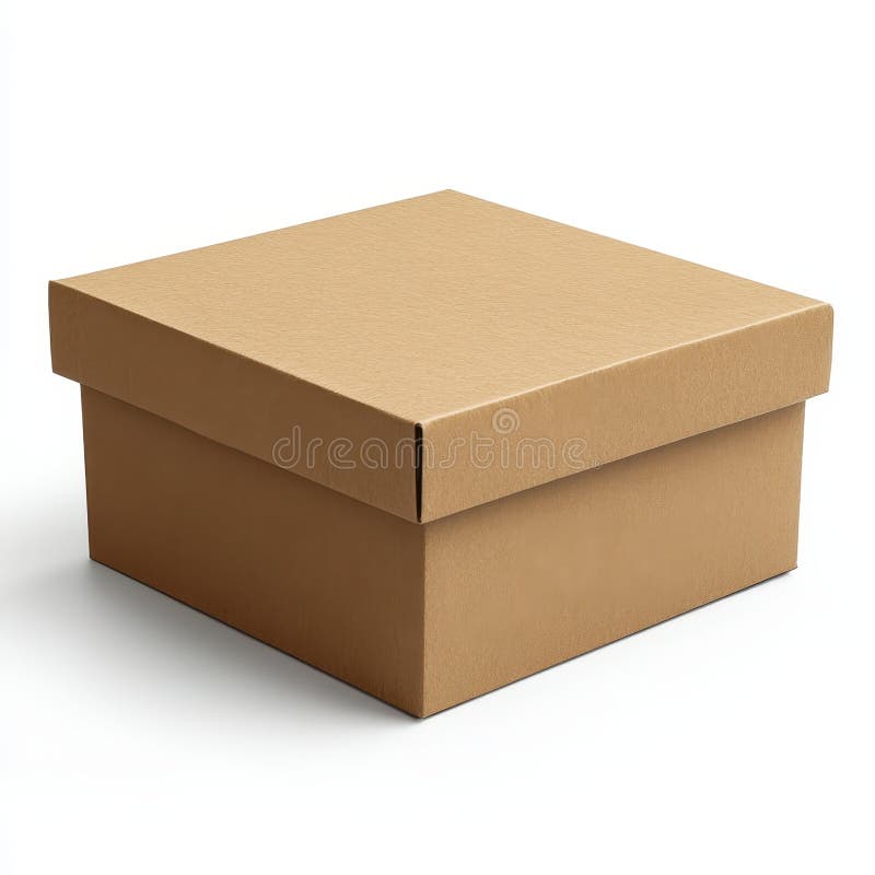 Simple Brown Box with Lid Representing Packaging, Storage Solutions ...