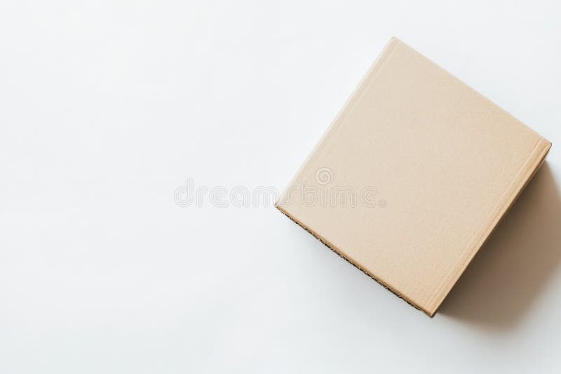 A Simple Brown Box Resting on a Clean White Surface, Great for Use in ...