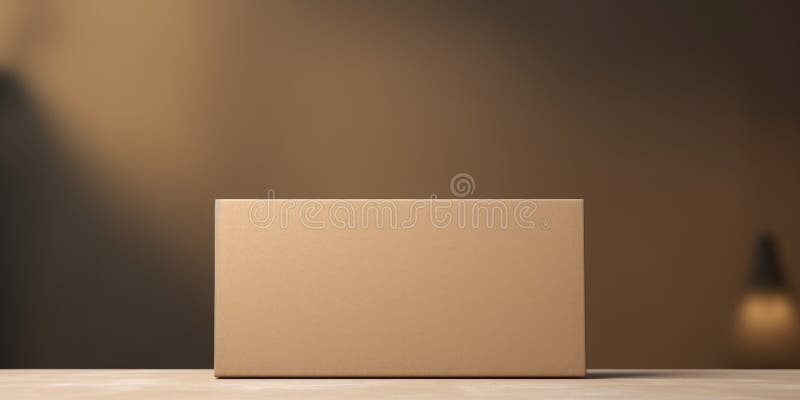 A Simple Brown Box Sitting on a Table. Suitable for Various Concepts ...