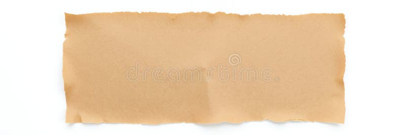 Simple Brown Craft Paper Rectangle with Torn Edges Suitable for Various ...