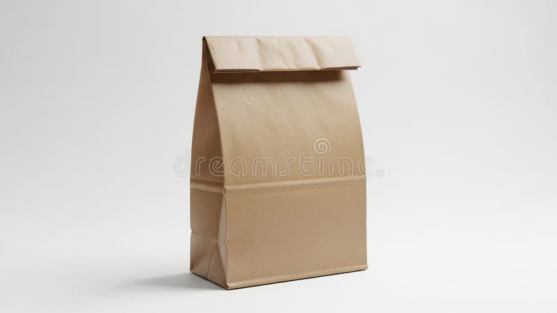 Single Plain Brown Paper Bag Stock Illustrations – 838 Single Plain ...