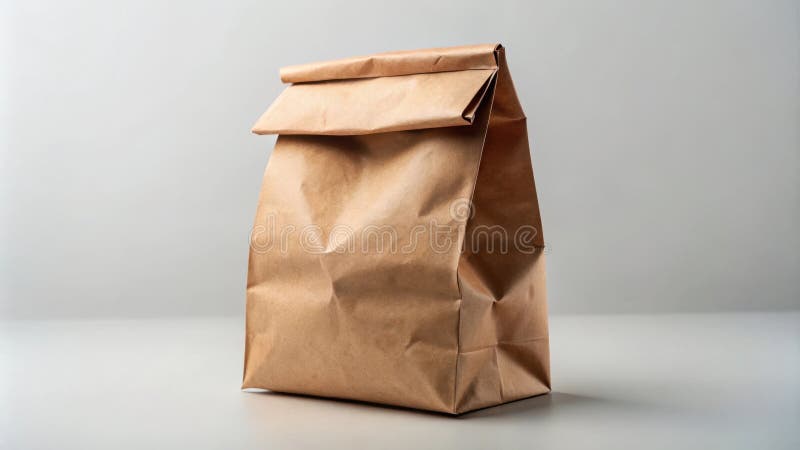 A Simple Brown Paper Bag Ready for Packaging or Delivery. Generative AI ...
