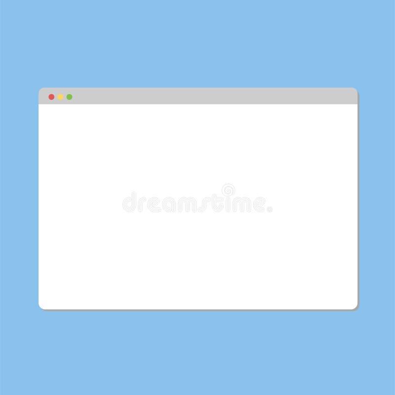 Simple Browser Window on Blue Back Ground Stock Illustration ...