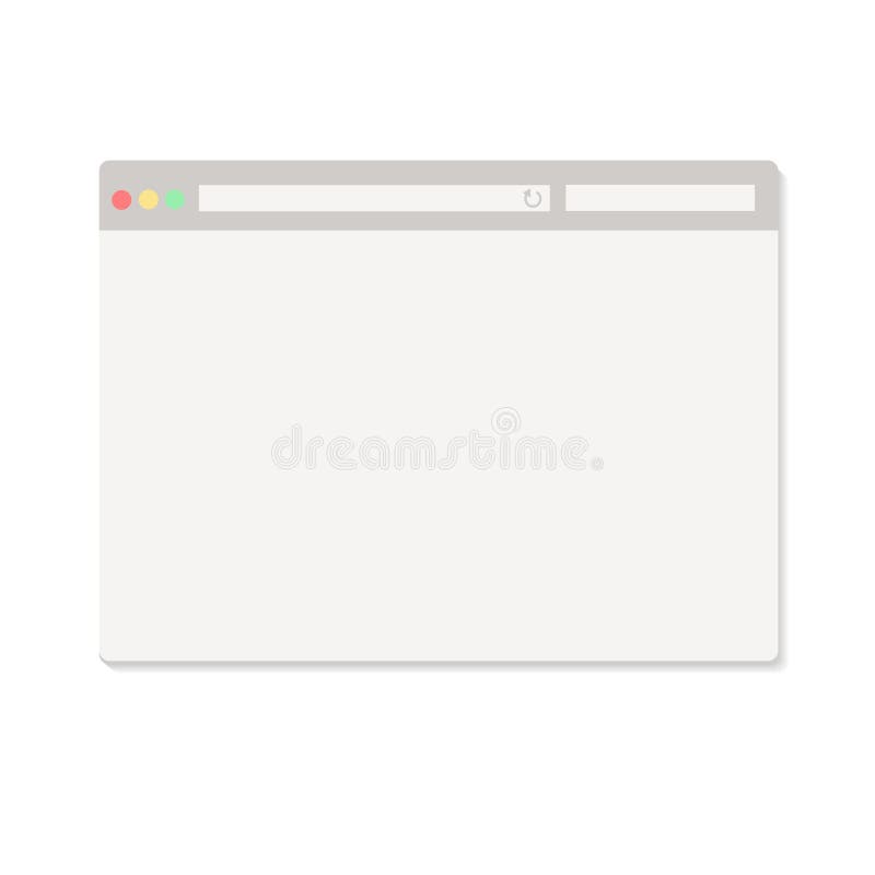 Web Simple Browser Window White, Blue Background, Flat Stock ...