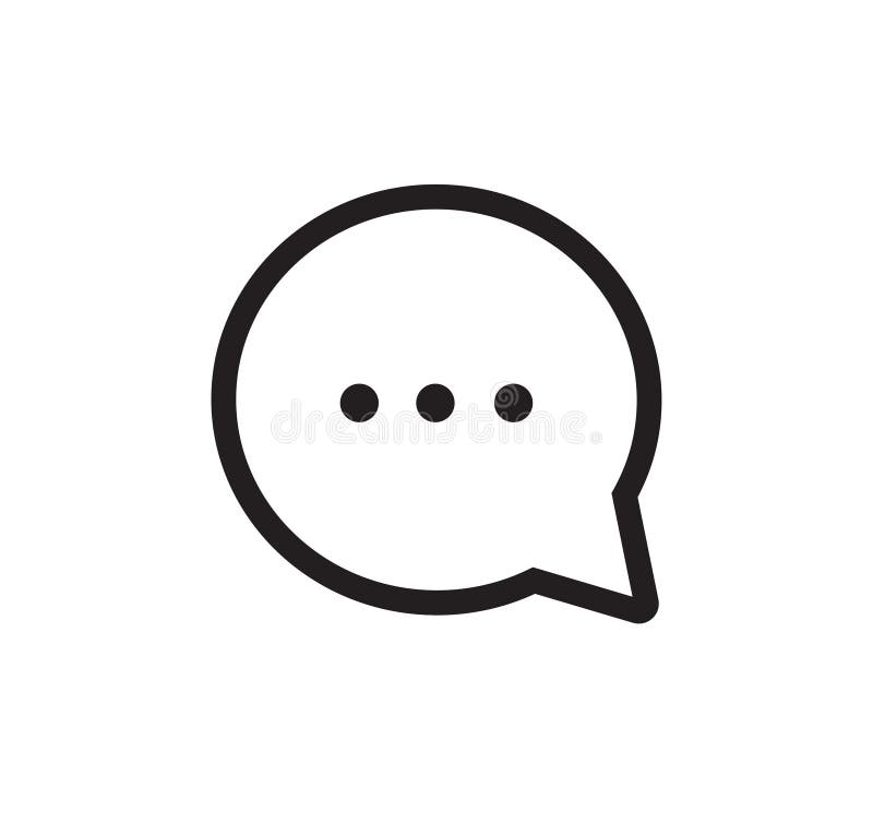 Simple Bubble Chat Icon. Vector Illustration Stock Vector ...