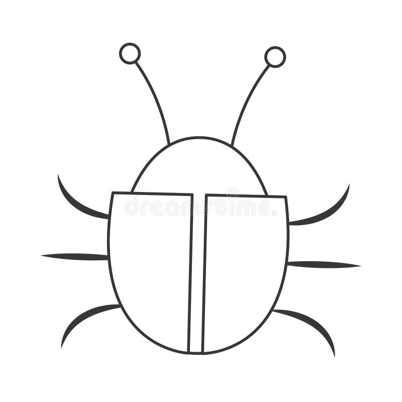 Simple bug icon stock illustration. Illustration of isolated - 73463710