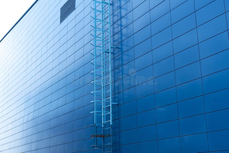 A Simple Building Outdoors, Fire Escape Ladder, Emergency Exit Stock ...