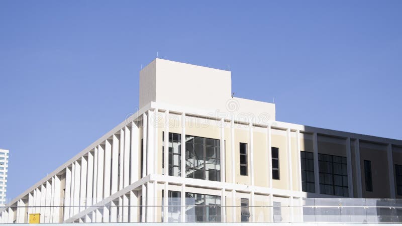 Simple Building Structure with Low Tone Background Stock Photo - Image ...