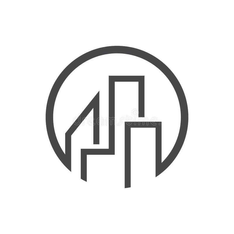 Simple Building Symbol Logo Vector Icon Illustration Stock Vector ...