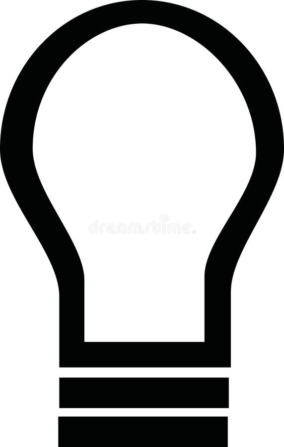 Simple bulb icon with dots stock vector. Illustration of fluorescent ...