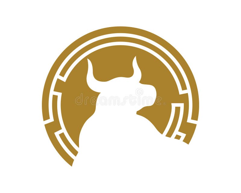 Simple Bull Creative Symbol Visualized with Simple Illustration Stock ...